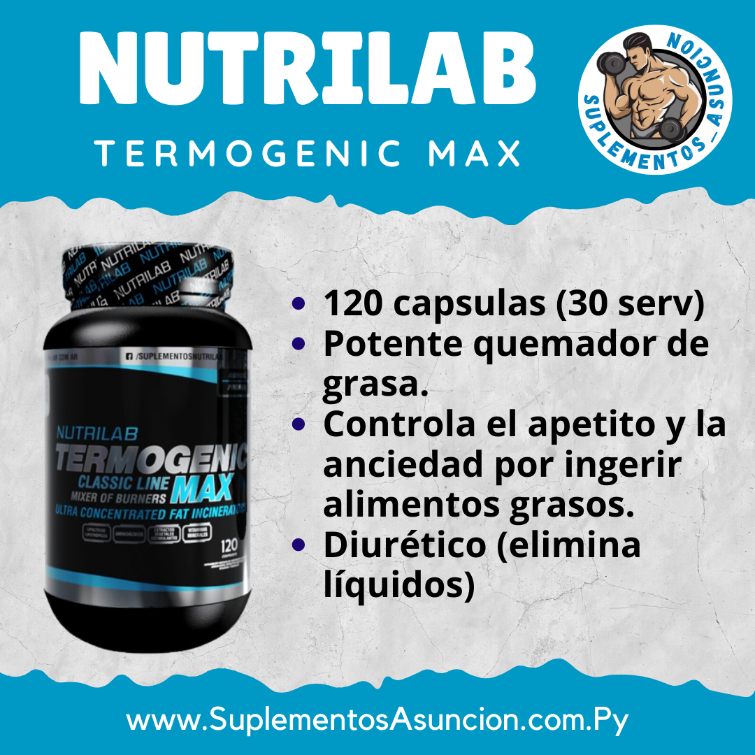 Quemador Termogenico (120 comprimidos) [NUTRILAB] – Suplementos Asuncion